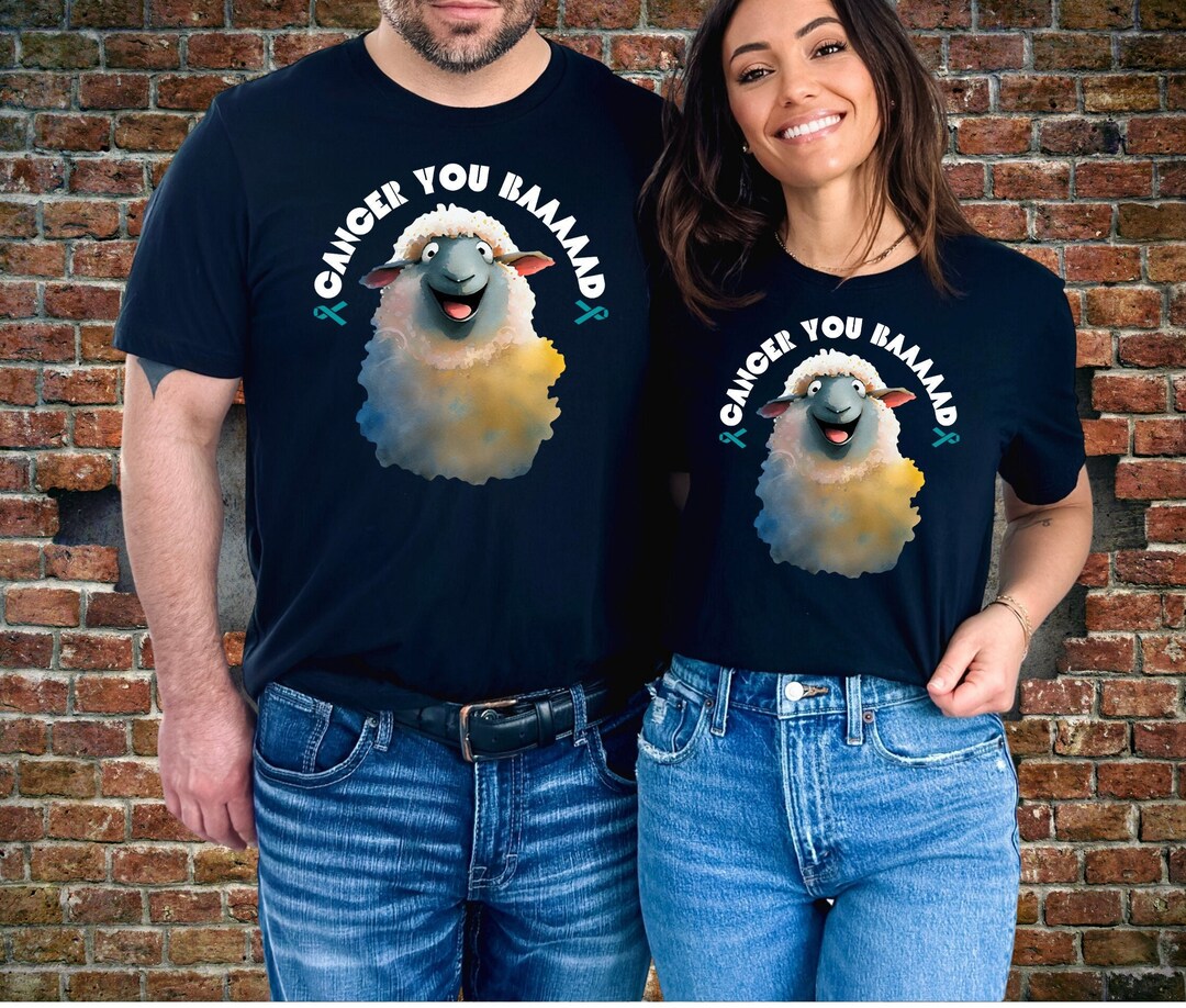 Funny Cancer T-shirt, Choose Ribbon Color, Cancer You BAAAD Sheep Shirt ...