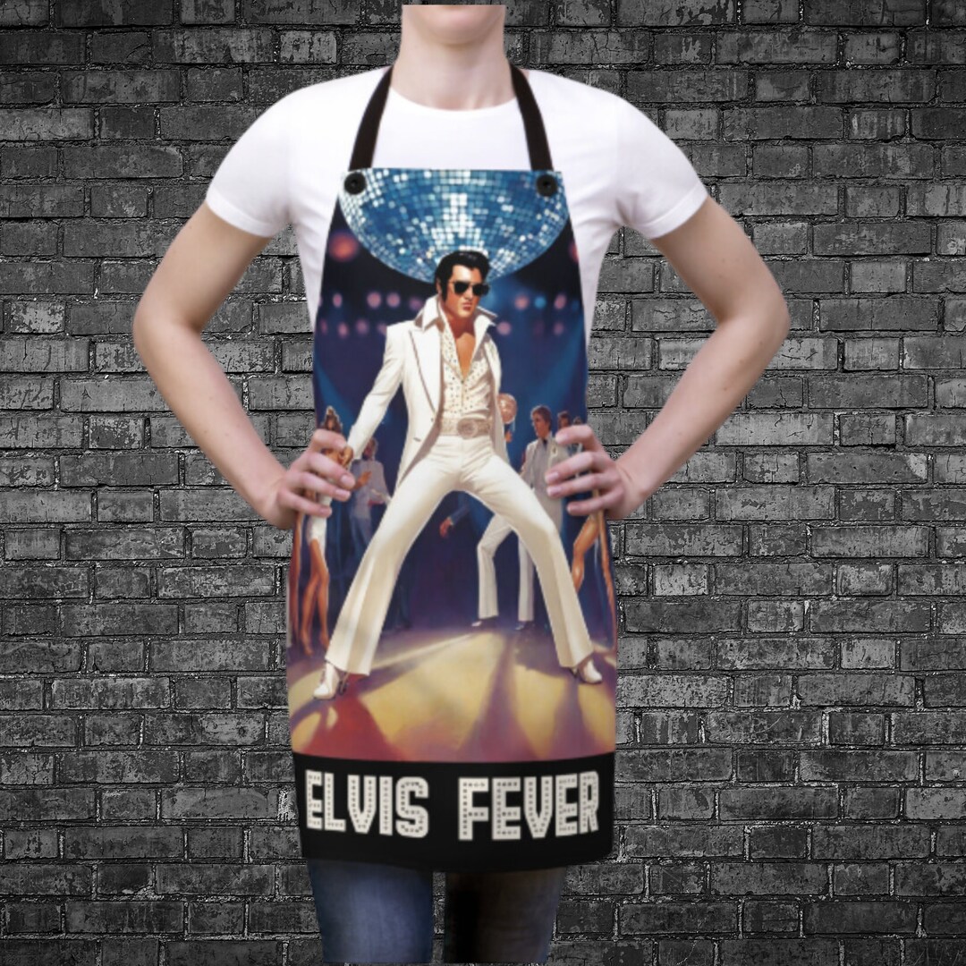 Elvis Fever Apron, Father's Day Gift, 70's Disco Gifts, Elvis Fan Gift ...