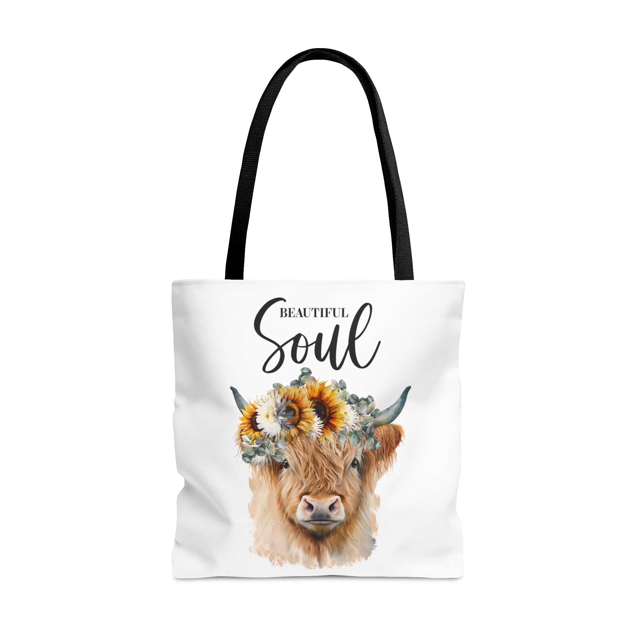 Highland Cow Beautiful Soul Tote Bag Highland Cow Daily Tote - Etsy