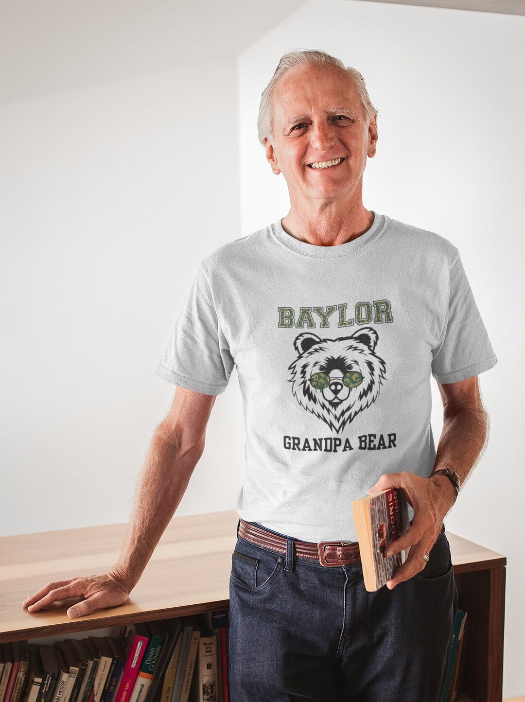 Baylor GRANDPA Bear Bella Canvas Shirts, BU Game Day Shirt, Bu Tshirt ...