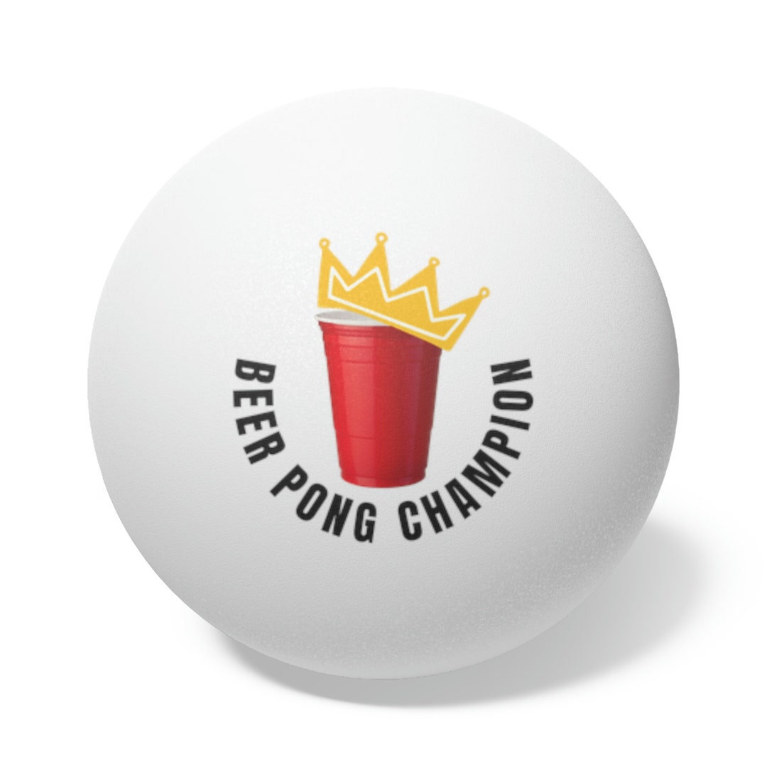 Beer Pong Champion - Set of 6 Ping Pong Balls, Funny Party Gift ...