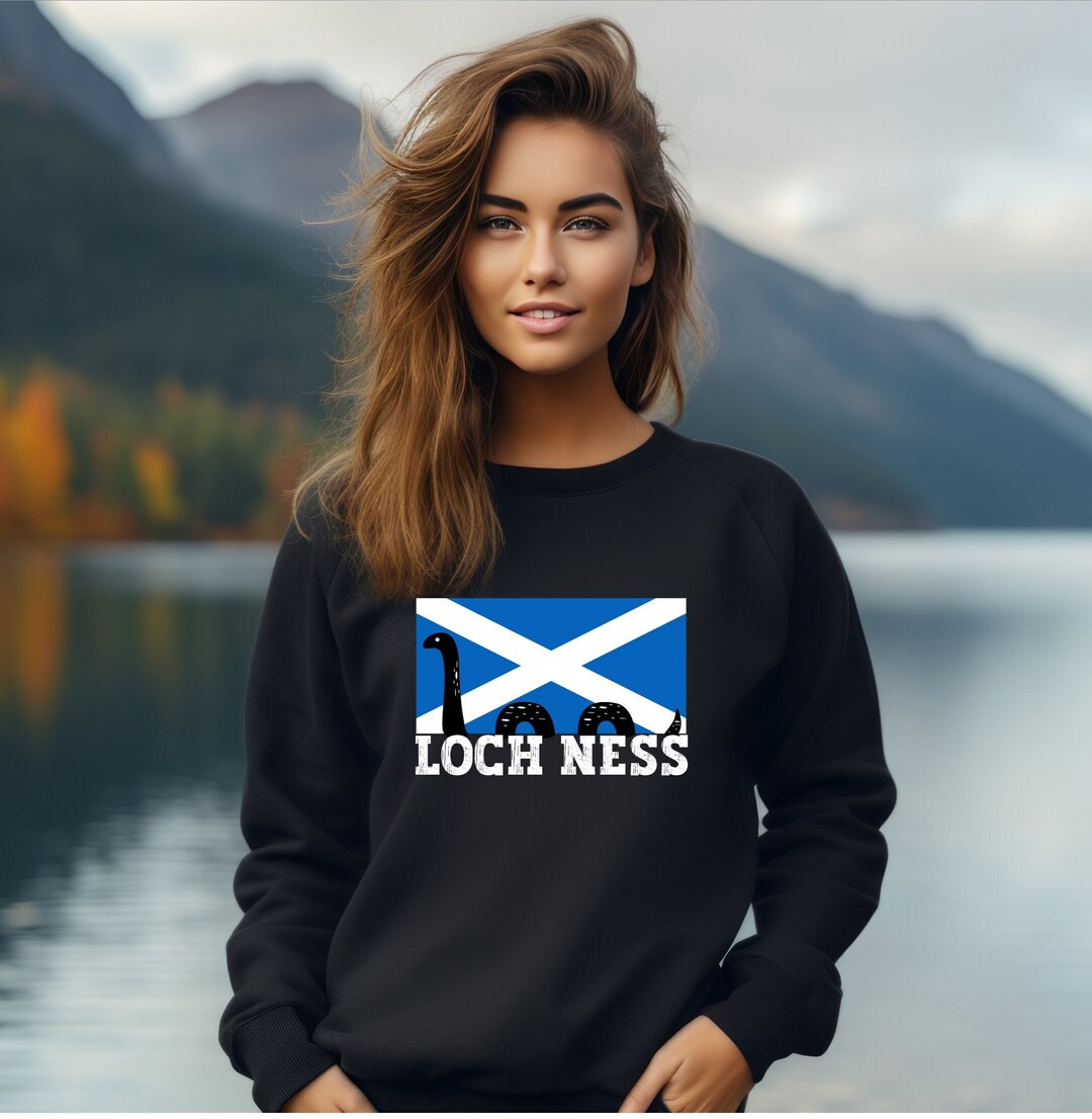 Scotland Flag Loch Ness Sweatshirt, Loch Ness Sweatshirt, Scotland ...
