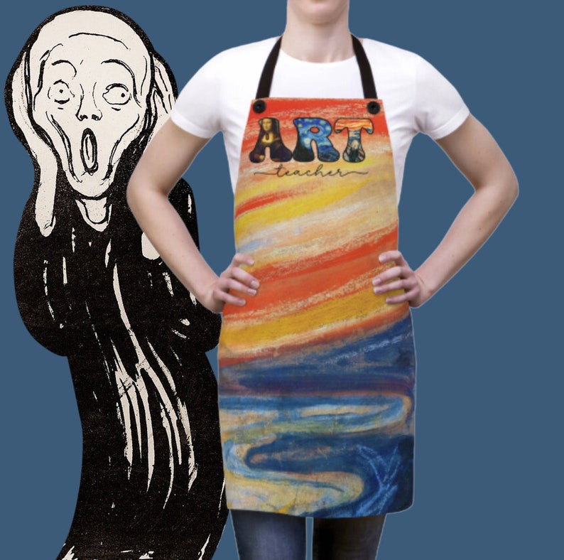 Art Teacher Apron Scream Starry Night Mona Lisa Classic - Etsy