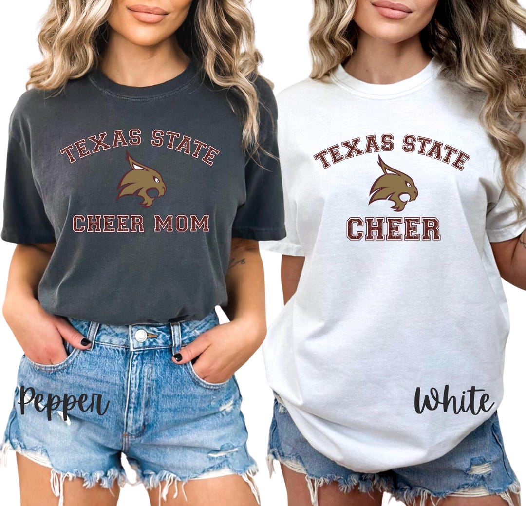 Texas State Cheer Mom Comfort Colors Shirt, Texas State Merch, Texas ...