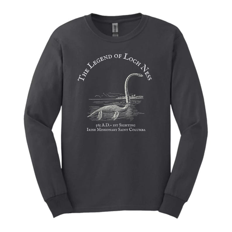 Vintage Style Loch Ness Monster Long Sleeve Tee, Original Sighting ...