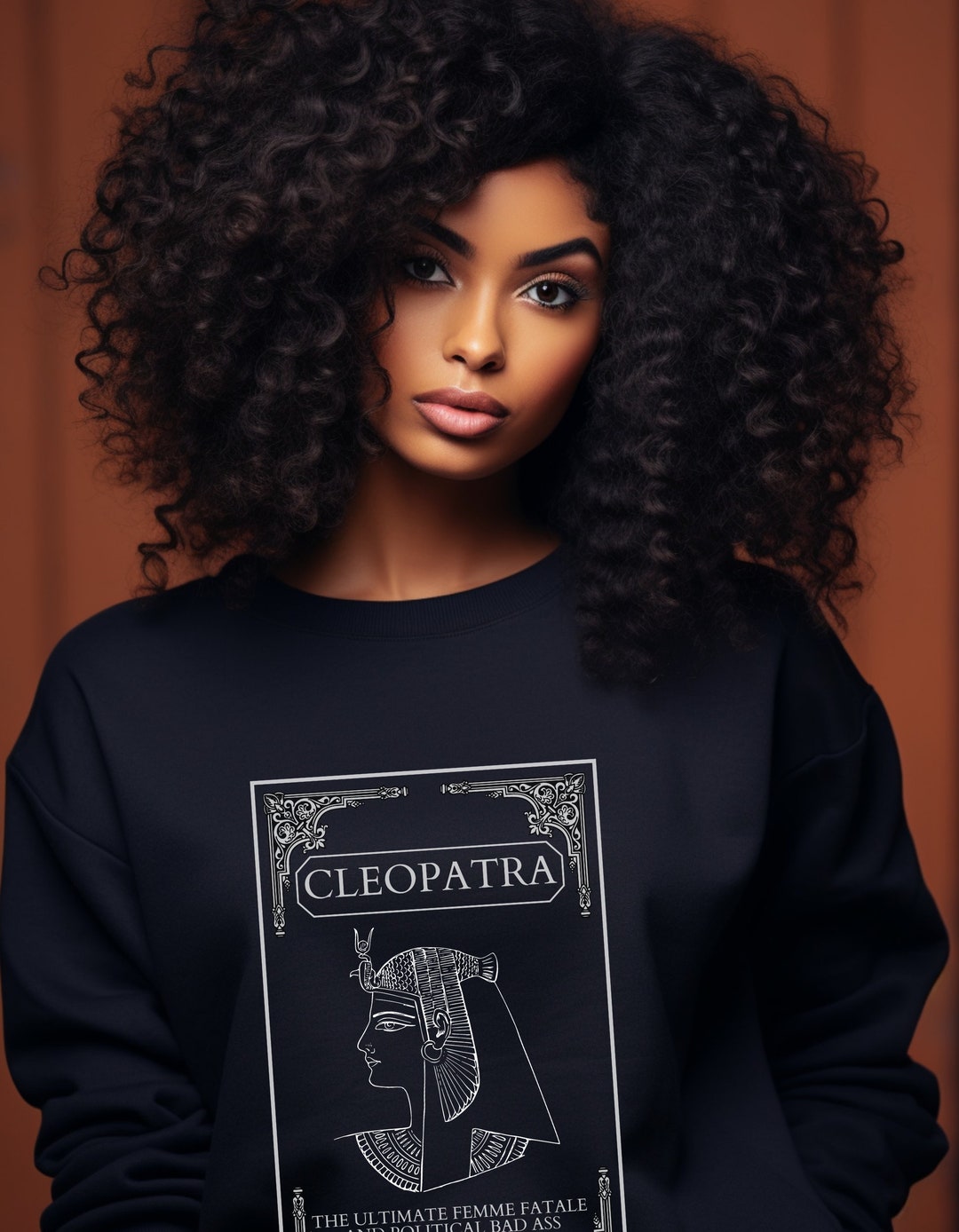 Vintage Style Cleopatra Egyptian Sweatshirt, Egypt Pullover, Egyptian ...