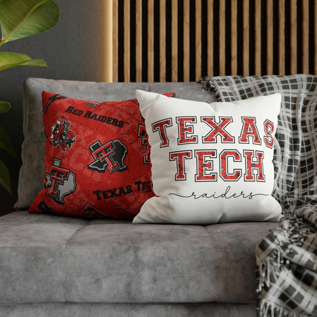 2 Sided Texas Tech Throw Pillow Cover , Texas Tech Gift, TTU Alumni ...