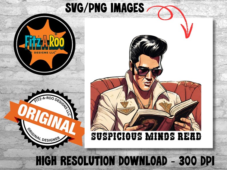 Elvis Presley Svg, Elvis Presley Clipart, Elvis Presley Png, Reading ...