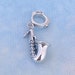 Saxophone Dangle Charm,sax Charm,genuine S925 Sterling Silver Charm for ...