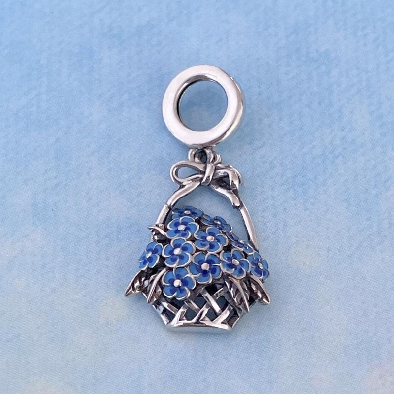 Forget Me Not Charm - Etsy
