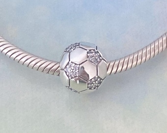Pandora Sparkling Football / Soccer Charm - Etsy