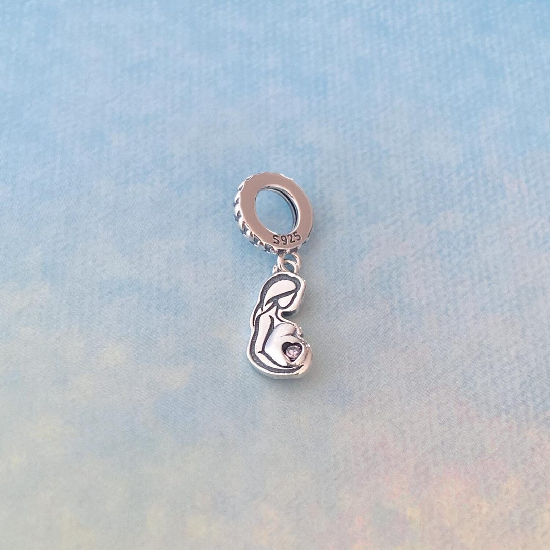Pregnant Woman Dangle Charm,new Genuine 925 Sterling Silver Charm for ...