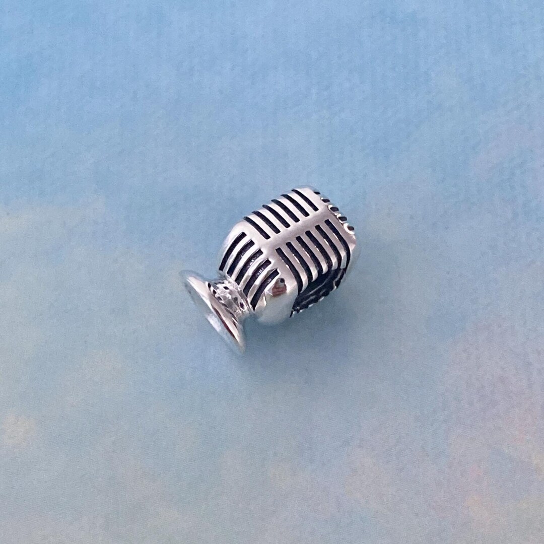 Microphone Charm,genuine 925 Sterling Silver Charm for Bracelet ...
