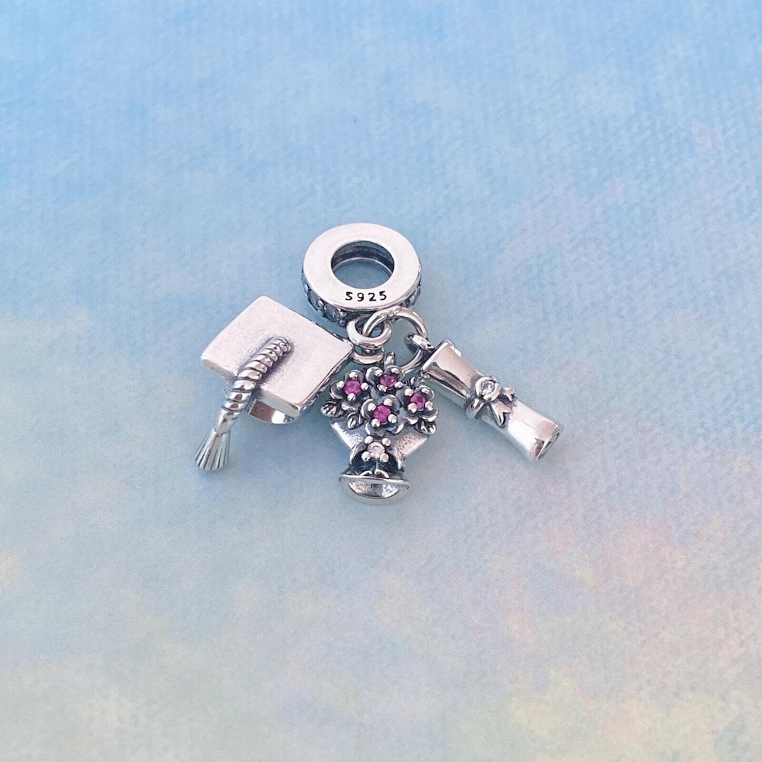 Graduation Dangle Charm,silver Charm for Bracelet,necklace Pendant - Etsy