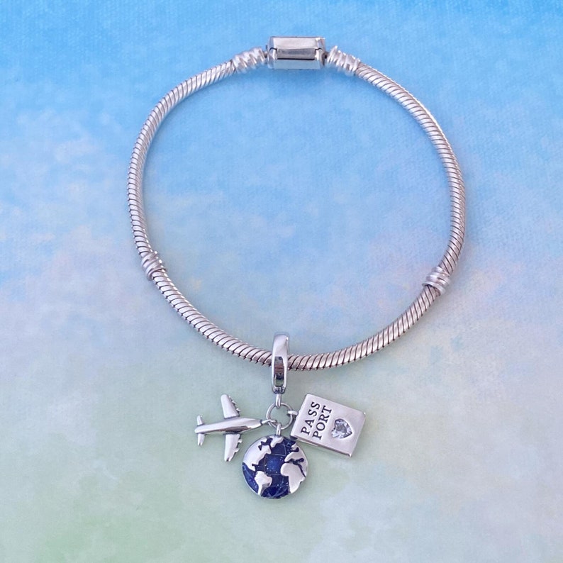 Passport Travel Charm,925 Silver Charm for Bracelet,necklace Pendant ...