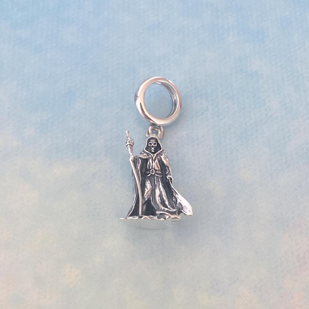 Grim Reaper Dangle Charm Death Charm,new Genuine 925 Sterling Silver ...