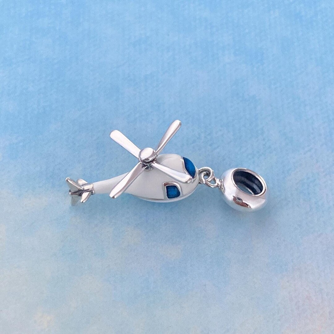 Helicopter Dangle Charm,genuine 925 Sterling Silver Charm for Bracelet ...
