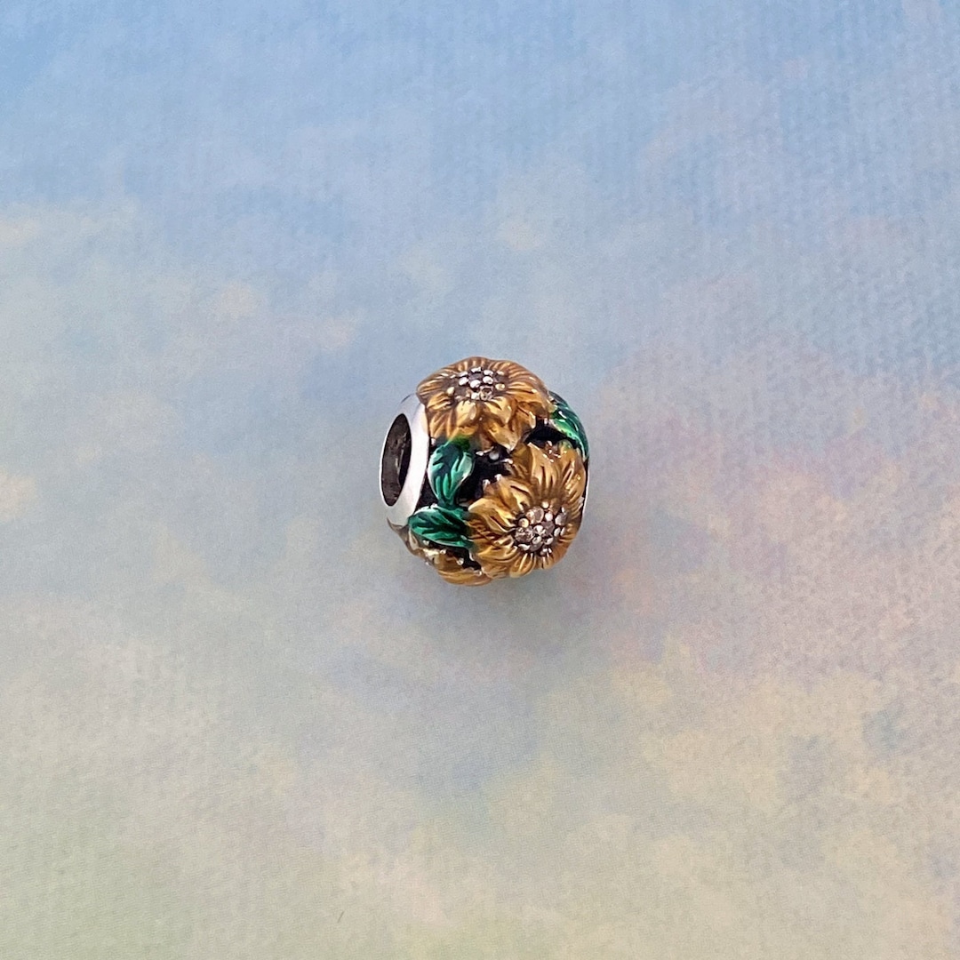 Sunflower Charm,new Genuine 925 Sterling Silver Charm for Bracelet ...
