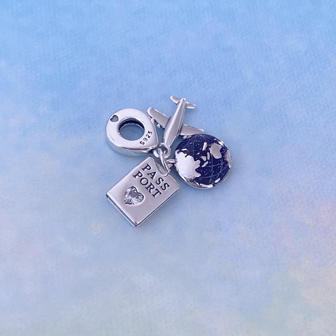 Passport Travel Charm,925 Silver Charm for Bracelet,necklace Pendant ...