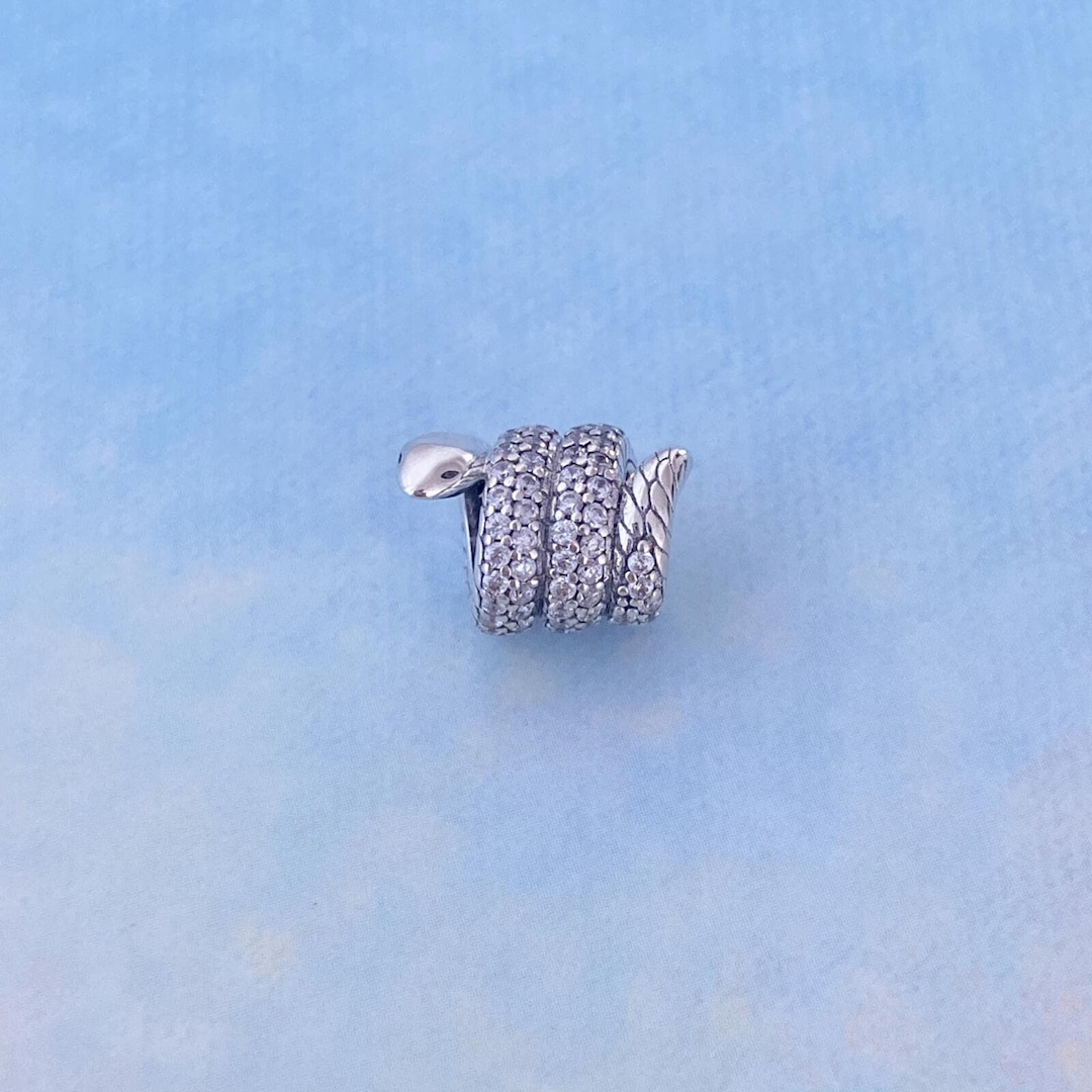 Sparkling Wrapped Snake Charm,new Genuine 925 Sterling Silver Charm for ...