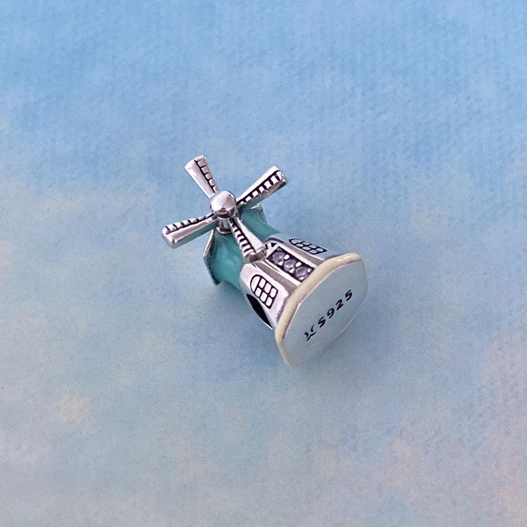 Windmill Charm,genuine 925 Sterling Silver Charm for Bracelet,necklace ...
