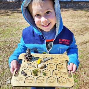 Kids Nature Scavenger Hunt Board, Homeschool Preschool Montessori ...