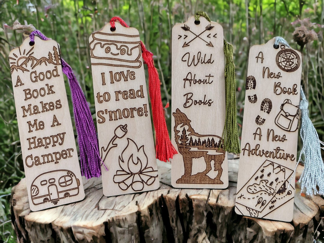 Camping Adventure Bookmarks, Happy Camper, Read S'more, Wild About ...