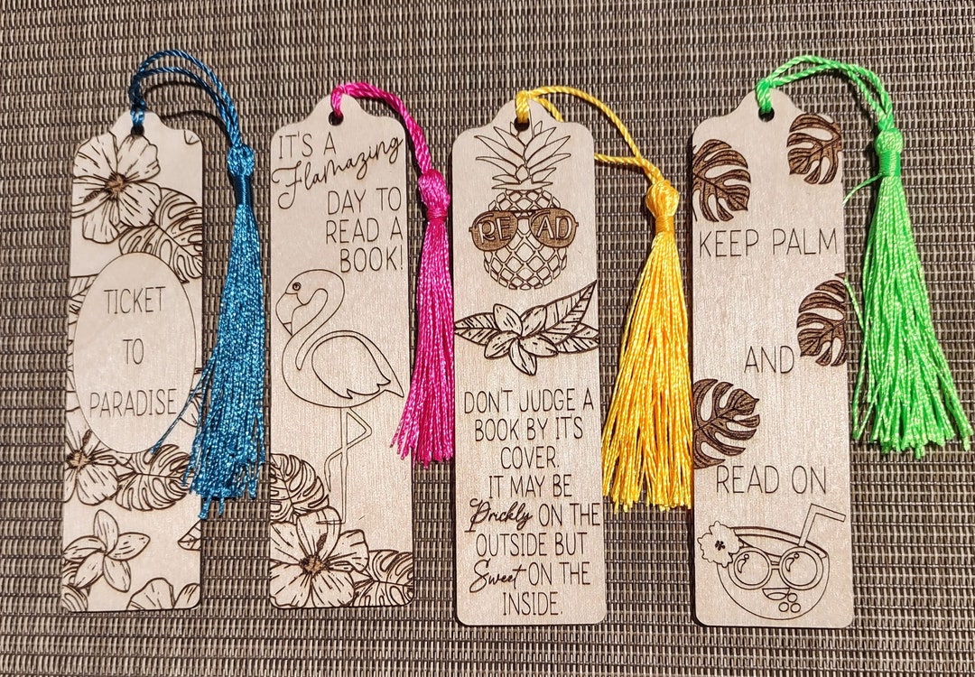 Tropical Summer Bookmarks, Tropical Paradise, Flamingo, Pineapple ...