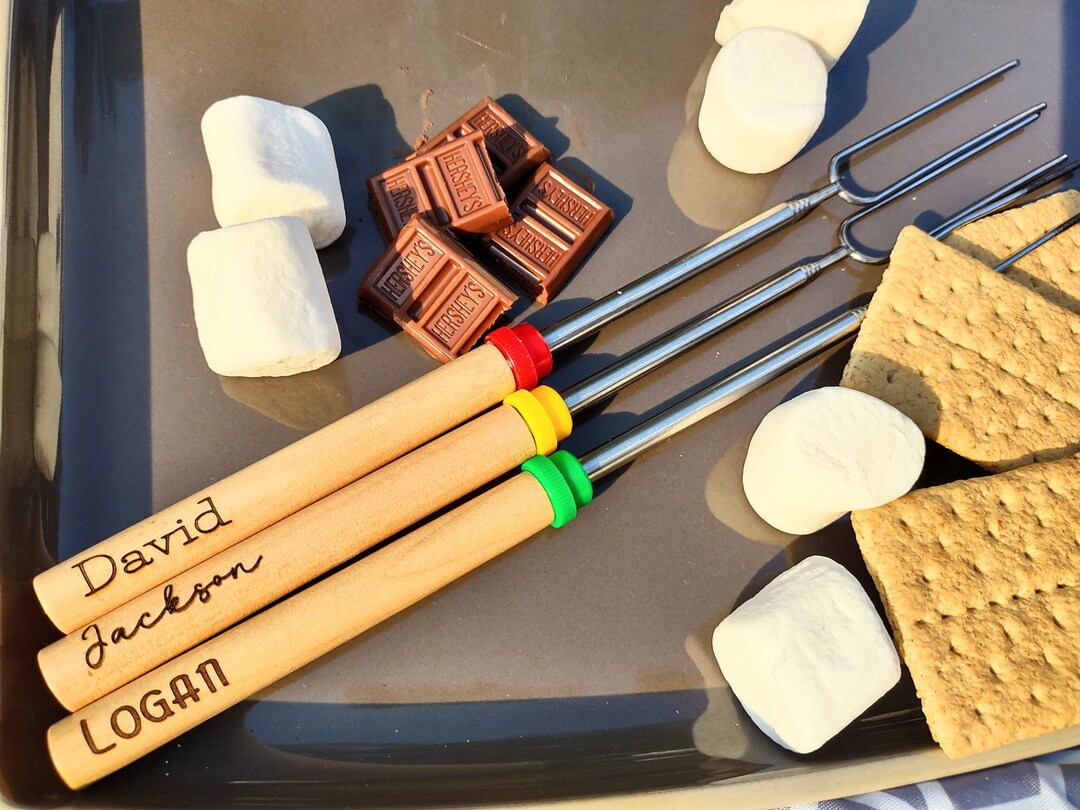 S'mores Campfire Roasting Stick, Personalized With Name or Phrase, Gift ...