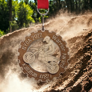 Dirt Bike Award, Racing Medal, Boy Rider, Girl Rider, Personalized Name ...