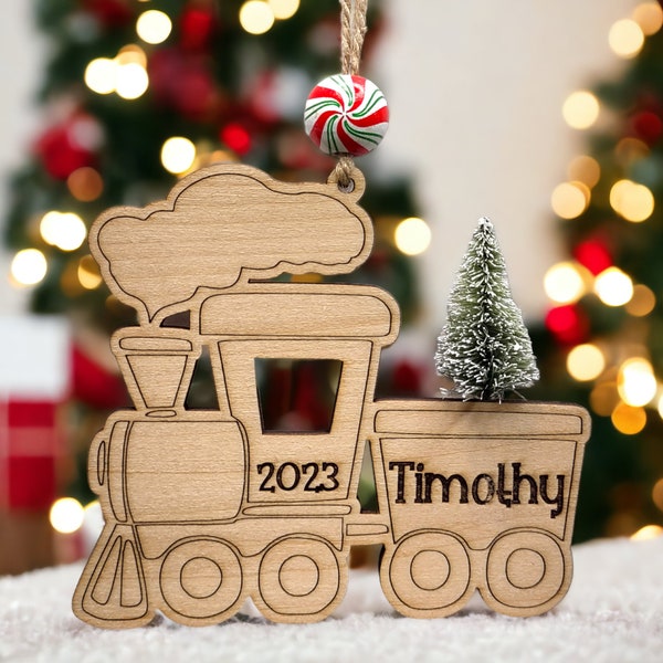 Steam Train Ornament 3d - Etsy