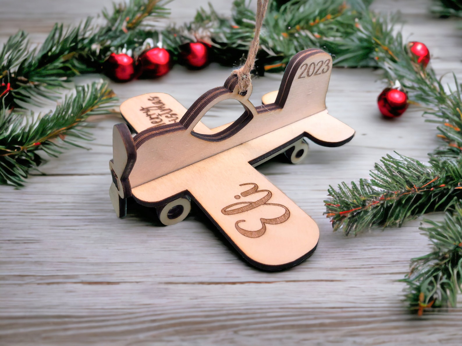 Personalized Airplane Ornament, 3D Toy Plane, Aviation, Pilot, Prop ...