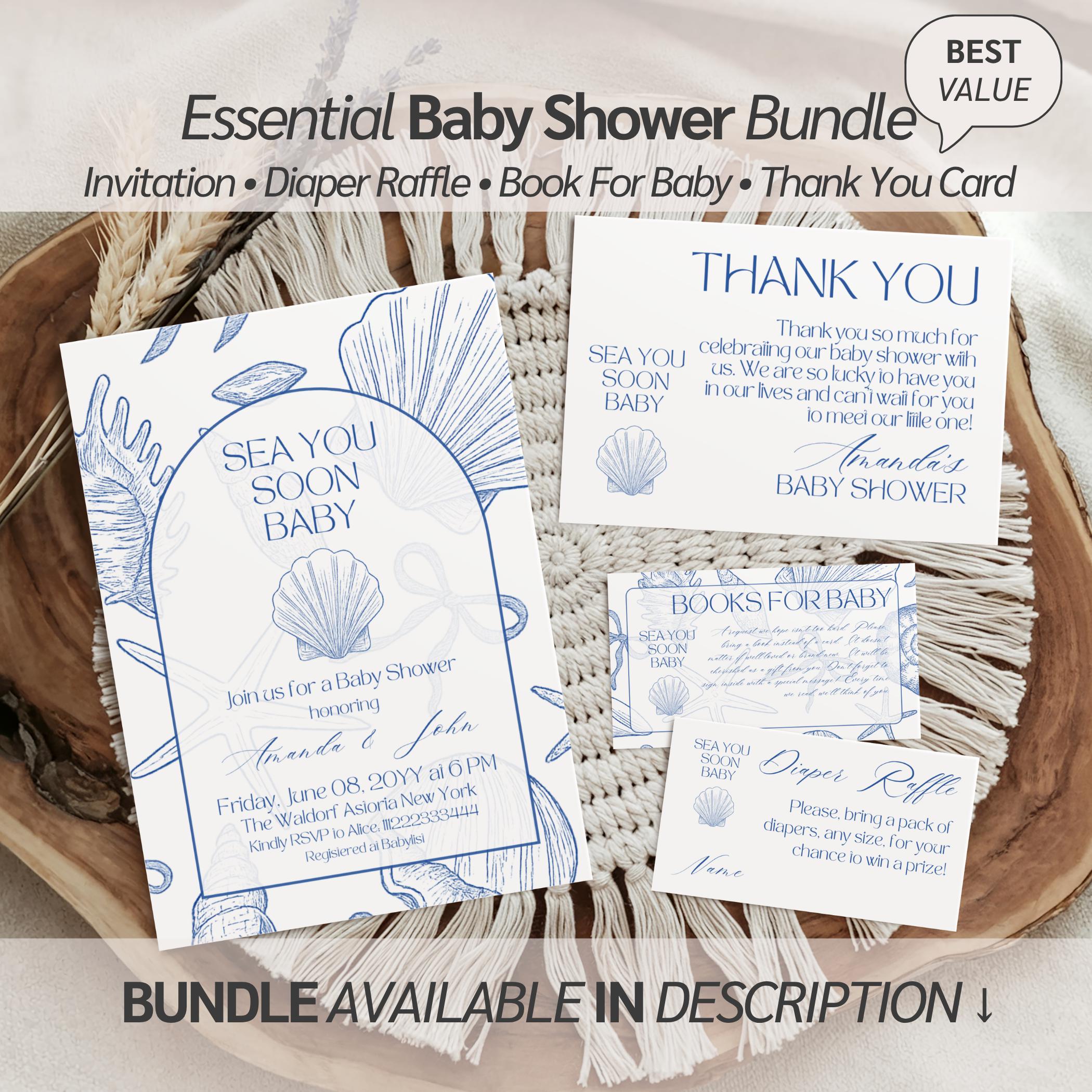 Coastal Baby Shower Games Blue Boy Sea You Soon Game Bundle Party ...