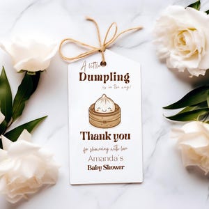 Little Dumpling Gift Tag Baby Shower Gift Tag Digital Template Cute ...