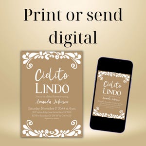 Cielito Lindo Baby Shower Invitation Template Bundle for Your Talavera ...