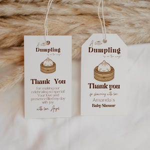 Little Dumpling Gift Tag Baby Shower Gift Tag Digital Template Cute ...