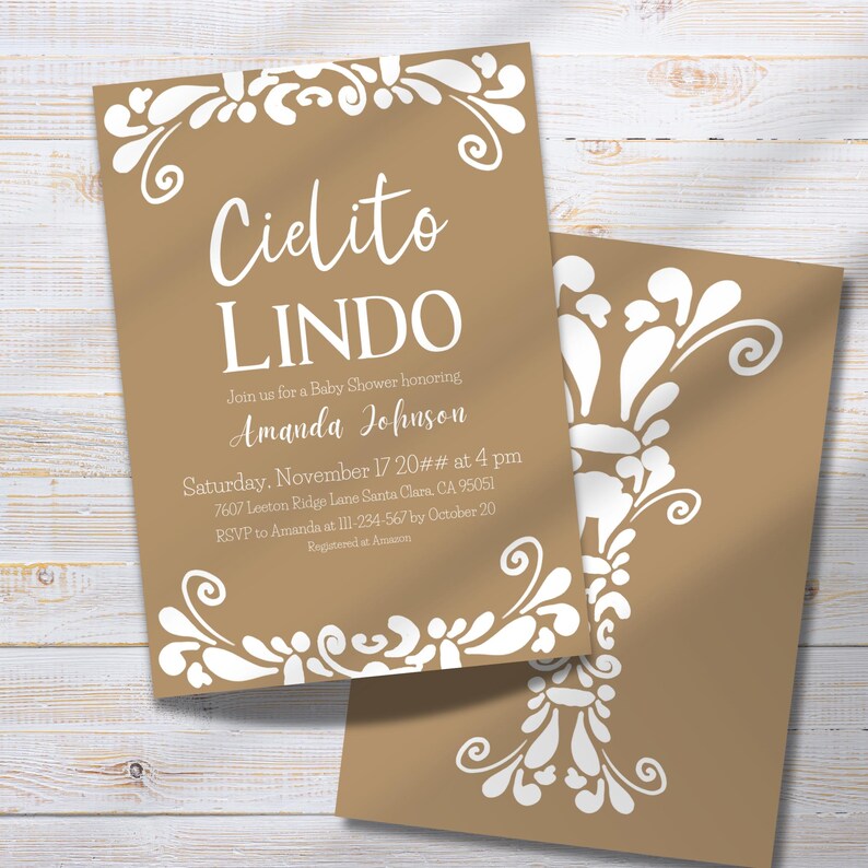 Cielito Lindo Baby Shower Invitation Template Bundle for Your Talavera ...