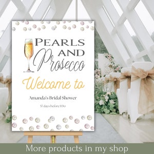 Pearls and Prosecco Bridal Shower Bundle Custom Templates, Brunch and ...