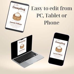 Little Dumpling Gift Tag Baby Shower Gift Tag Digital Template Cute ...