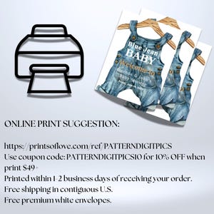 Blue Jean Baby Shower Welcome Sign Boy Western Themed Party Template ...