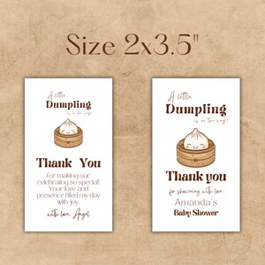 Little Dumpling Gift Tag Baby Shower Gift Tag Digital Template Cute ...