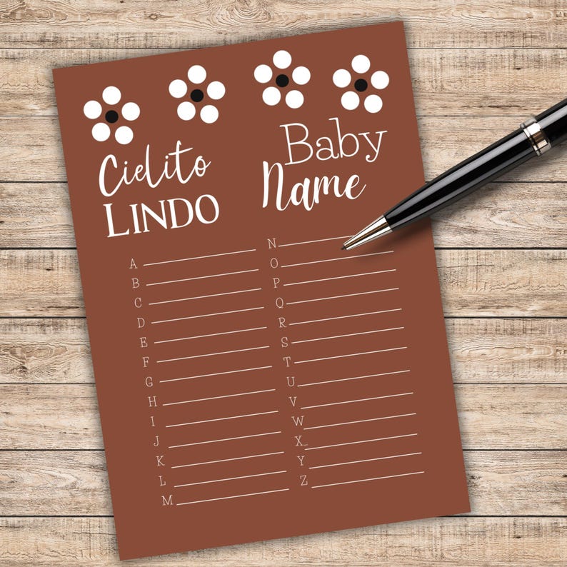 Cielito Lindo Baby Shower Game Templates for Talavera Barro Themed ...