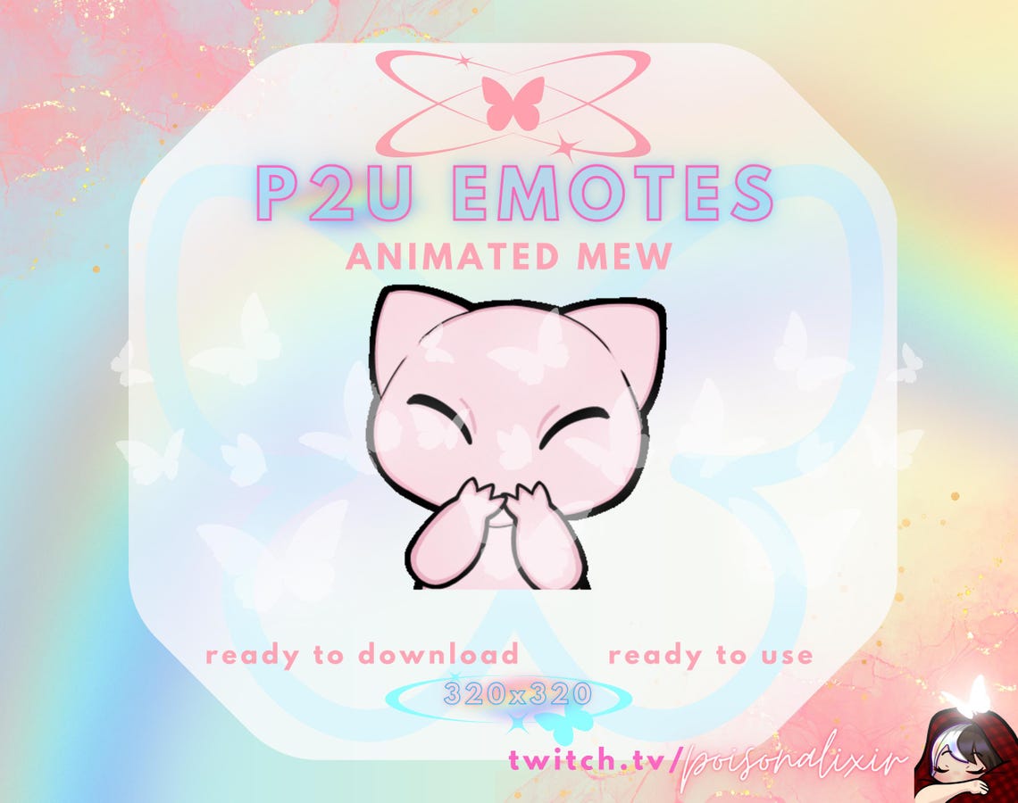 Animated Mew Pokemon Giggle Emote for Twitch, Discord, Kick - Etsy