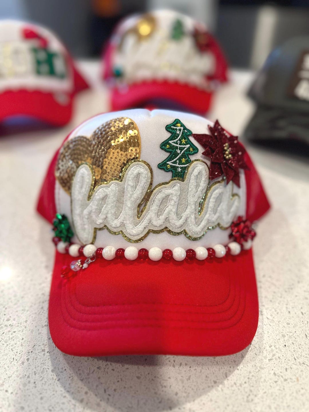 Christmas & Fall Themed Trucker Hats/ Festive Trucker Hat/ Ugly Sweater ...