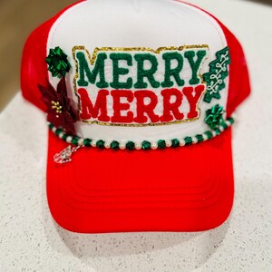 Christmas & Fall Themed Trucker Hats/ Festive Trucker Hat/ Ugly Sweater ...