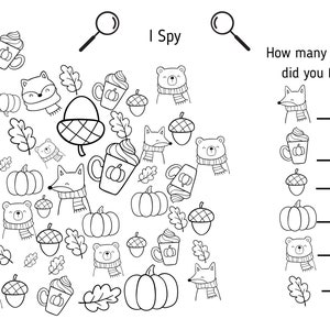 Thanksgiving Fall Theme Coloring Pages With Activities - Etsy