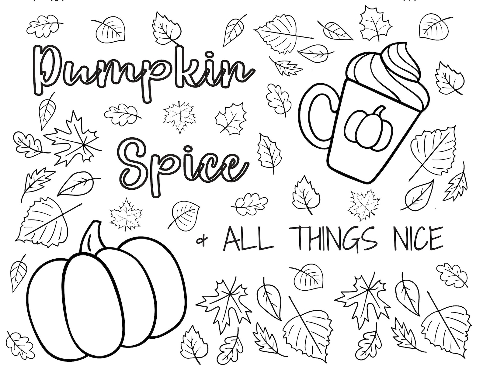 Thanksgiving Fall Theme Coloring Pages With Activities - Etsy