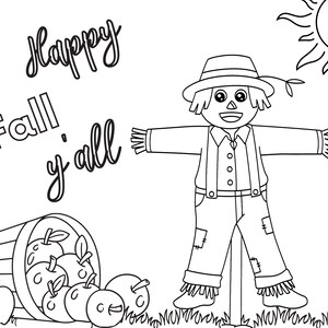 Thanksgiving Fall Theme Coloring Pages With Activities - Etsy