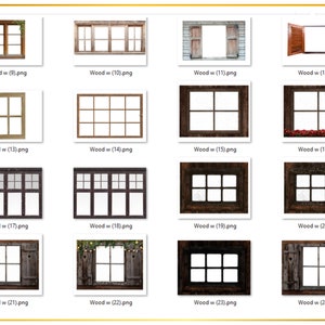 Overlays Christmas. Windows and Snow Frames Overlays for Photoshop ...