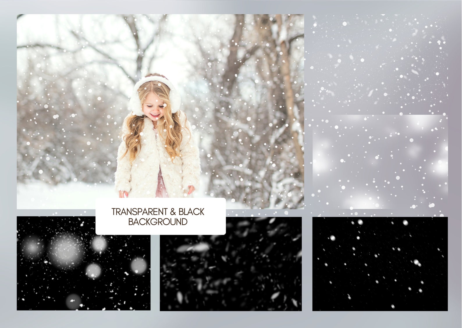 Overlays. Winter Snow Bundle Collection. Snow Rain Winter - Etsy